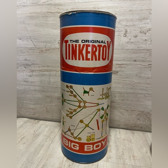 TinkerToy | Toys | Tinkertoy Vintage 96s Wooden Building Set Original ...
